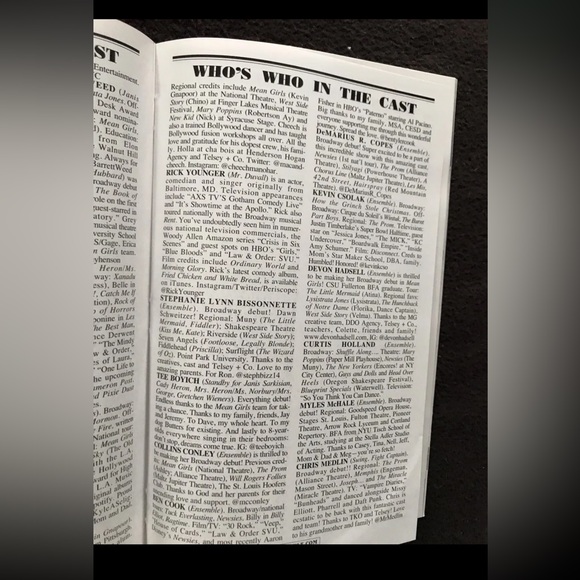 Playbill Mean Girls | Art | Mean Girls Broadway Musical Obc Autographed ...